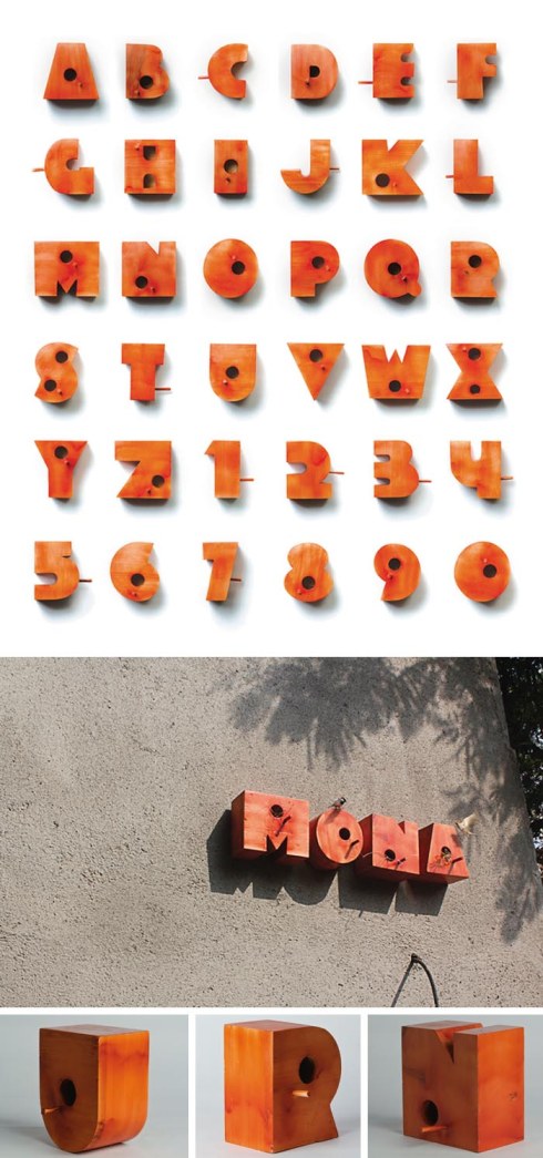 Typography Bird Houses: Living Typography | CollabCubed